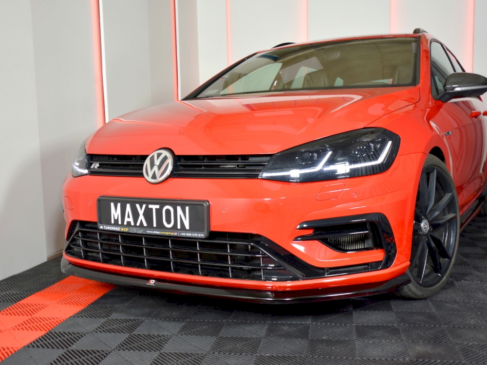 Front Splitter V.6 VW Golf 7 R / R-Line Facelift CARBON LOOK - Maxton ...