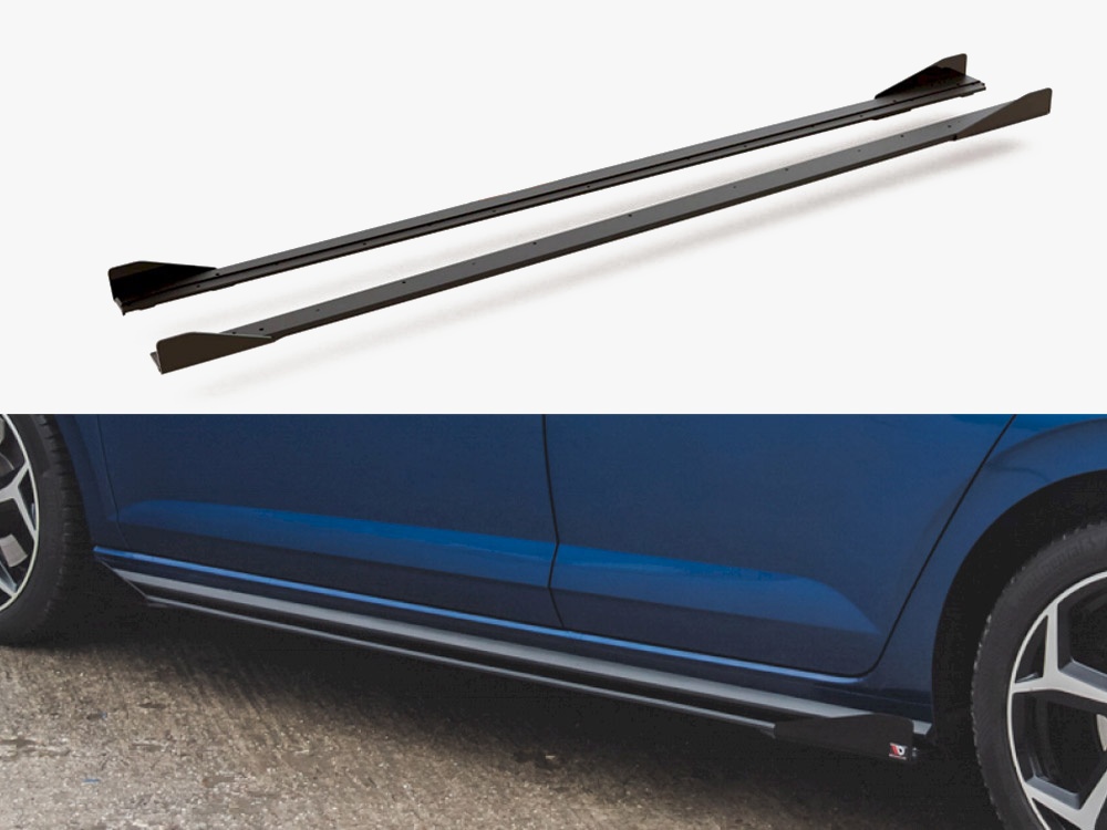 Street PRO Side Skirts Diffusers + Flaps VW Polo GTI Mk 6 - Maxton ...