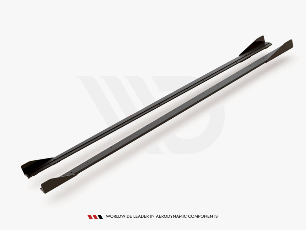 Street PRO Side Skirts Diffusers + Flaps VW Polo GTI Mk 6 - Maxton ...