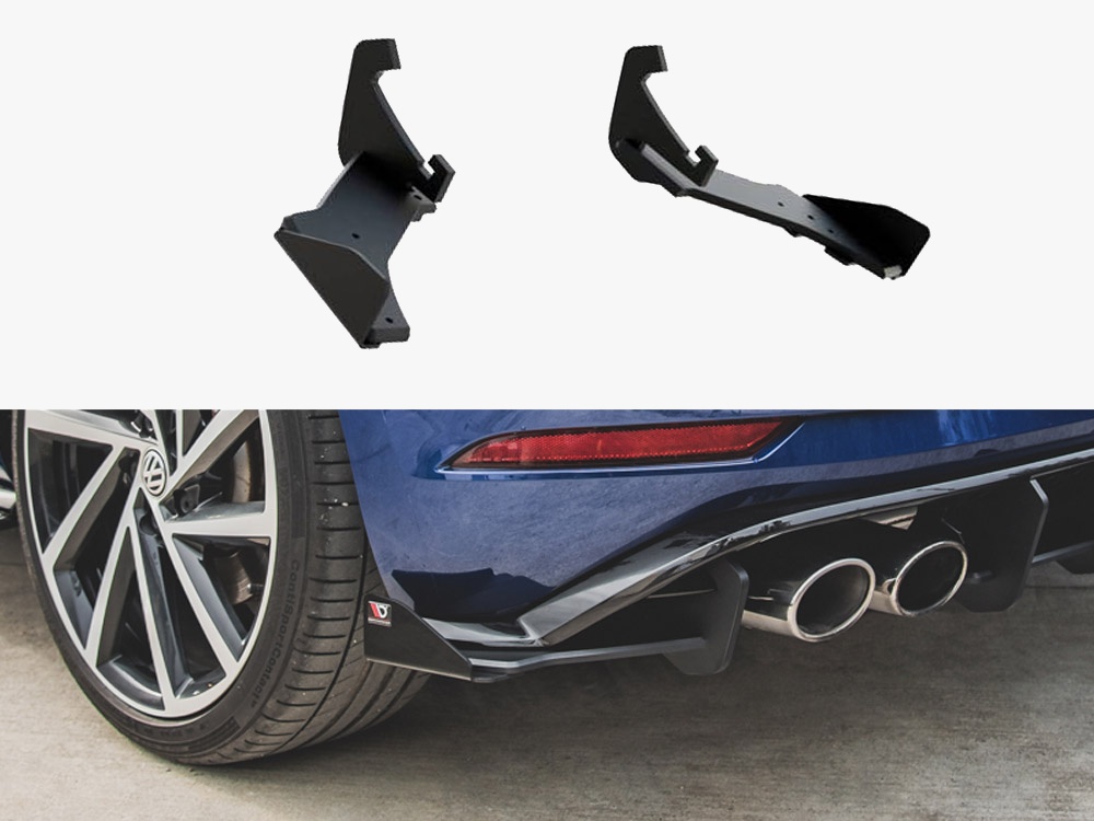 Street PRO Rear Side Splitters + Flaps VW Golf 7 R Facelift - Maxton ...
