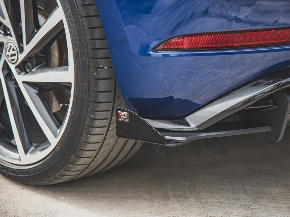 Street PRO Rear Side Splitters + Flaps Volkswagen Golf R Mk 7 Facelift ...