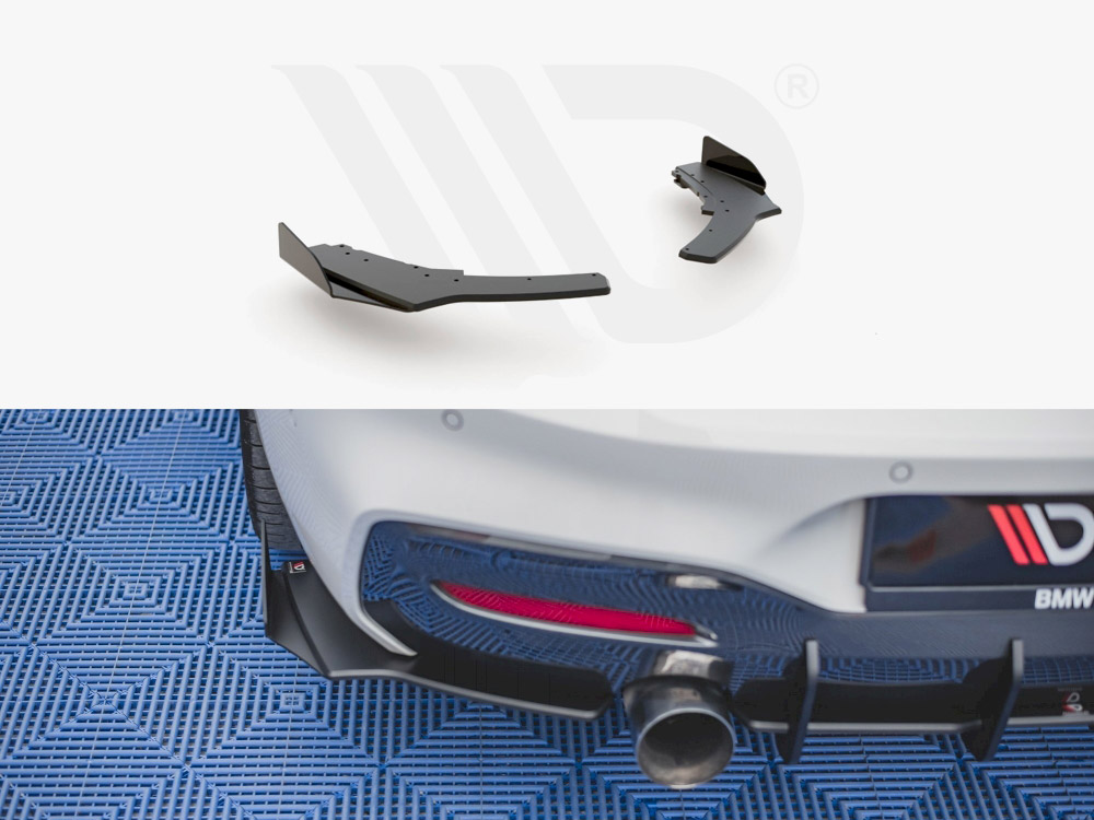 Street PRO Rear Side Splitters V.2 + Flaps BMW 1 F20 M140i - Maxton ...