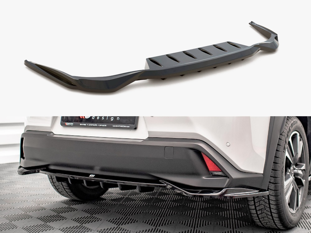 Central Rear Splitter (Vertical Bars) Lexus UX MK 1 (2018-) - Maxton ...