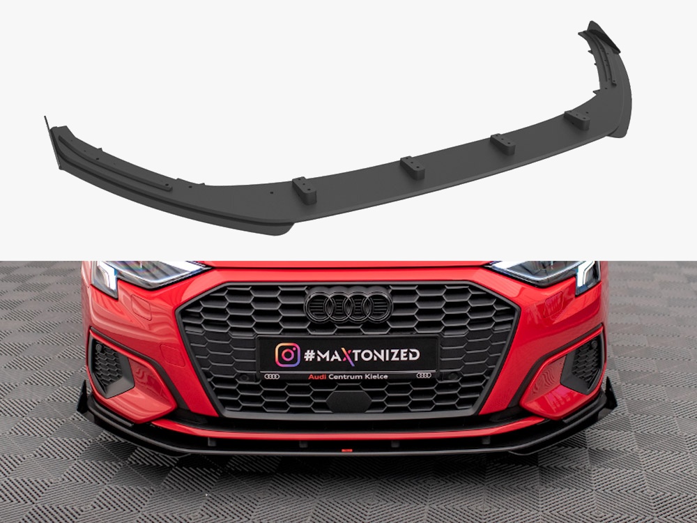 Street PRO Front Splitter + Flaps Audi A3 8Y - Maxton Design UK