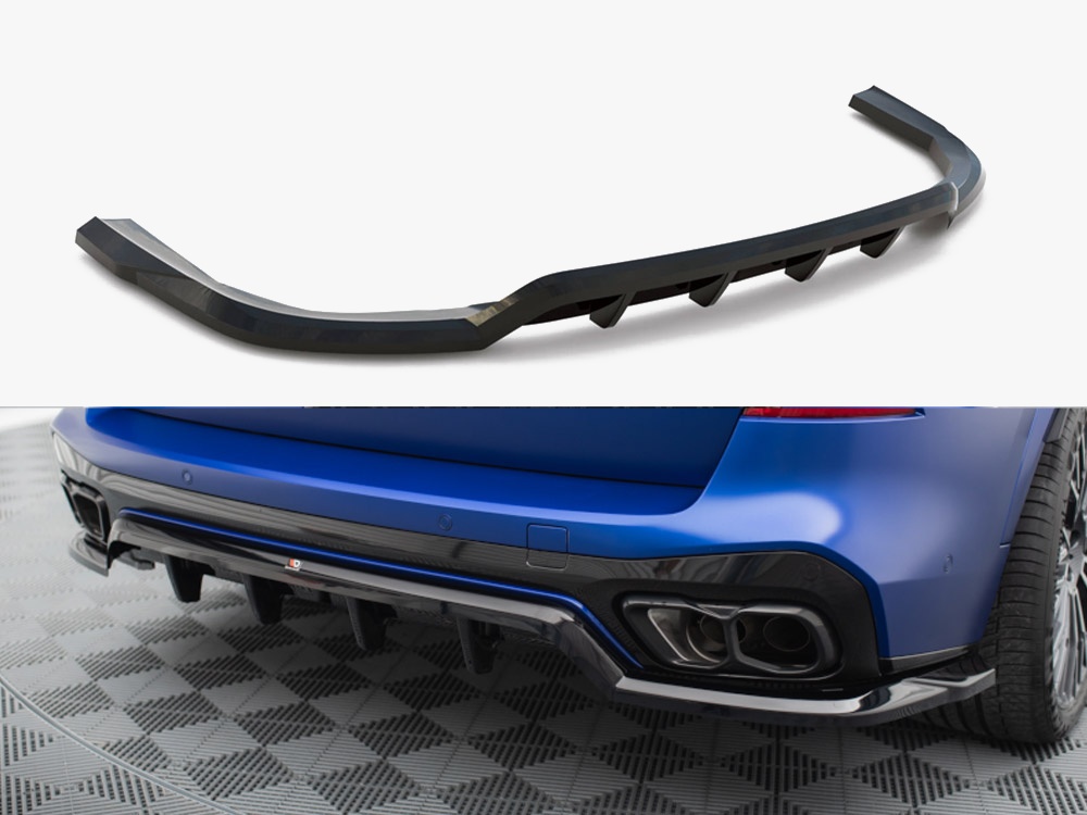 Central Rear Splitter (Vertical Bars) V.1 BMW X5 M-Pack G05 Facelift ...