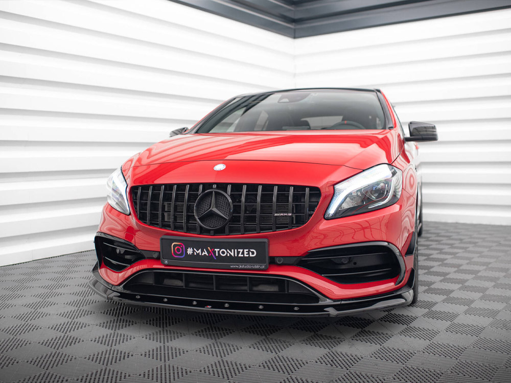 Front Splitter V.1 Mercedes A45 AERO W176 Facelift (2015-2018) - Maxton ...