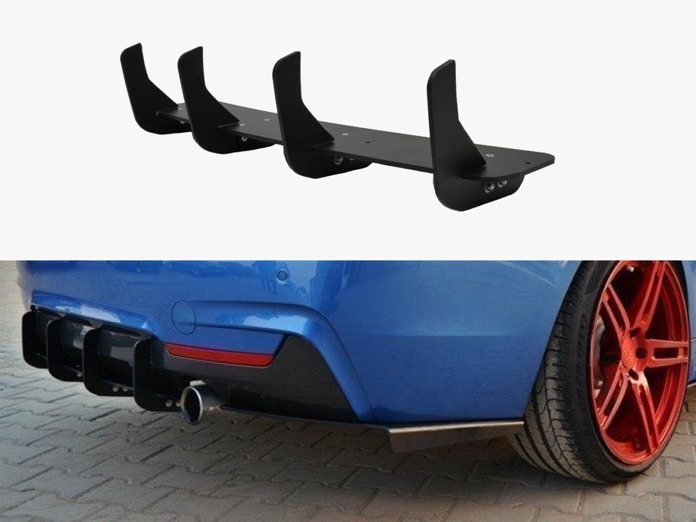 Rear Diffuser & Rear Side Splitters BMW 4 Coupe / Gran Coupe / Cabrio M ...