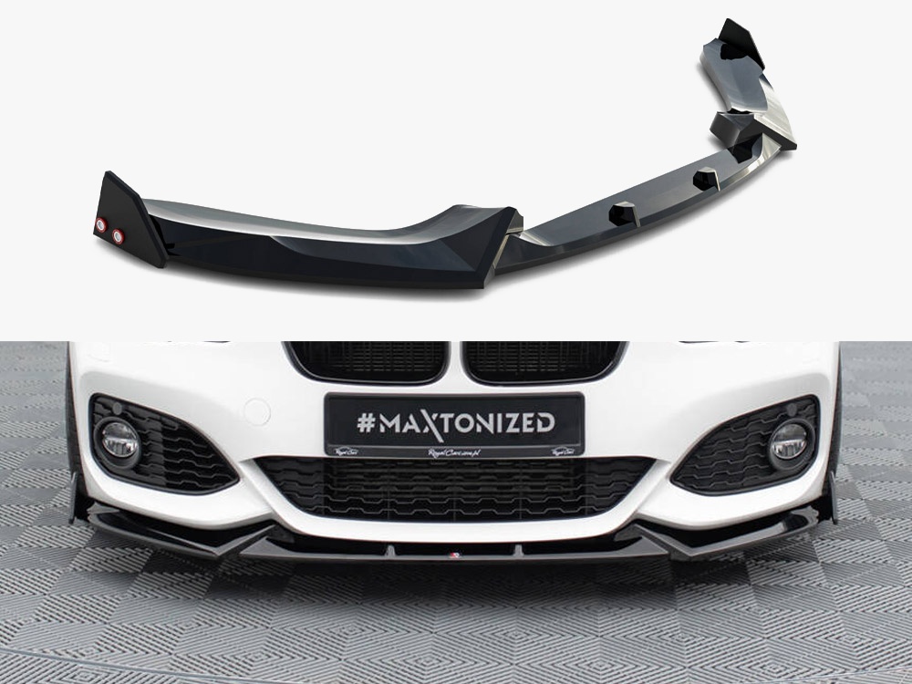 Front Splitter V.5 + Flaps BMW 1 M-Pack / M140i F20 Facelift - Maxton ...