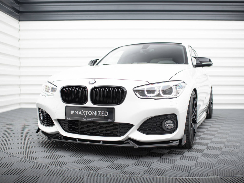 Front Splitter V.5 + Flaps BMW 1 M-Pack / M140i F20 Facelift - Maxton ...