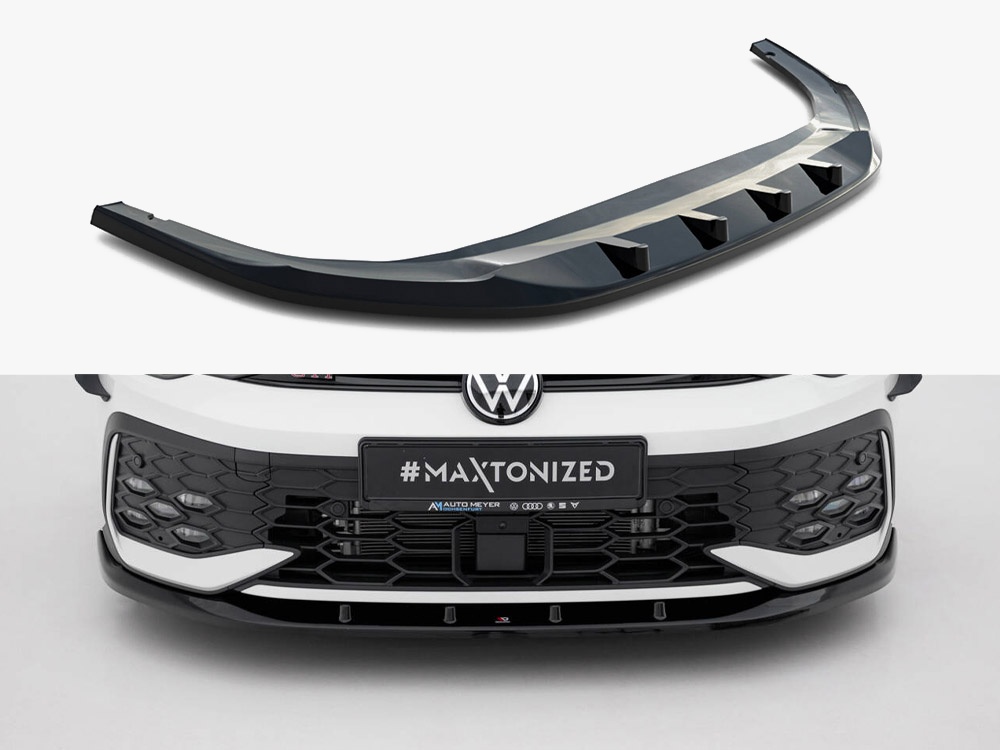 Front Splitter V.5 Volkswagen Golf GTI / GTE / R-Line Mk 8 Facelift ...