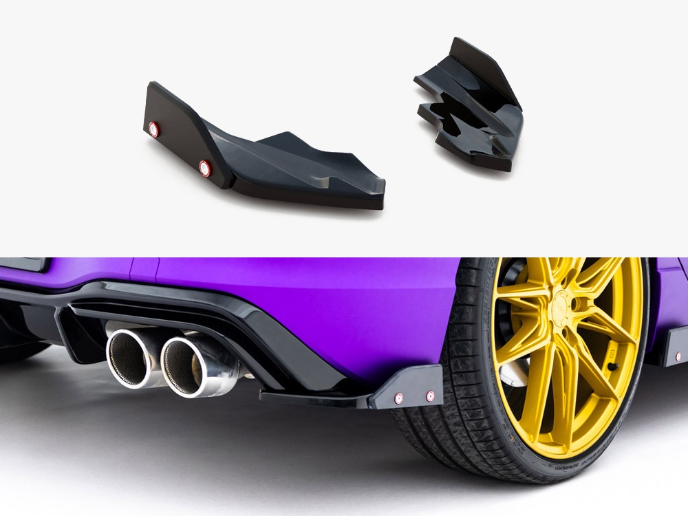 Rear Side Splitters V.6 + Flaps Volkswagen Golf R Mk 8 Facelift ...